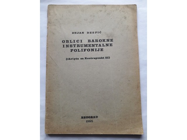 Oblici barokne instrumentalne polifonije