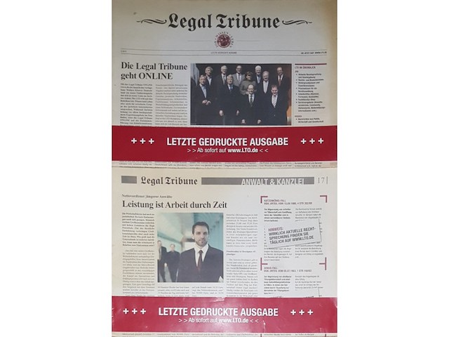 Novine `LEGAL TRIBUNE` Nemačka