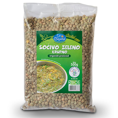 Zeleno sočivo krupno 500g (organsko)