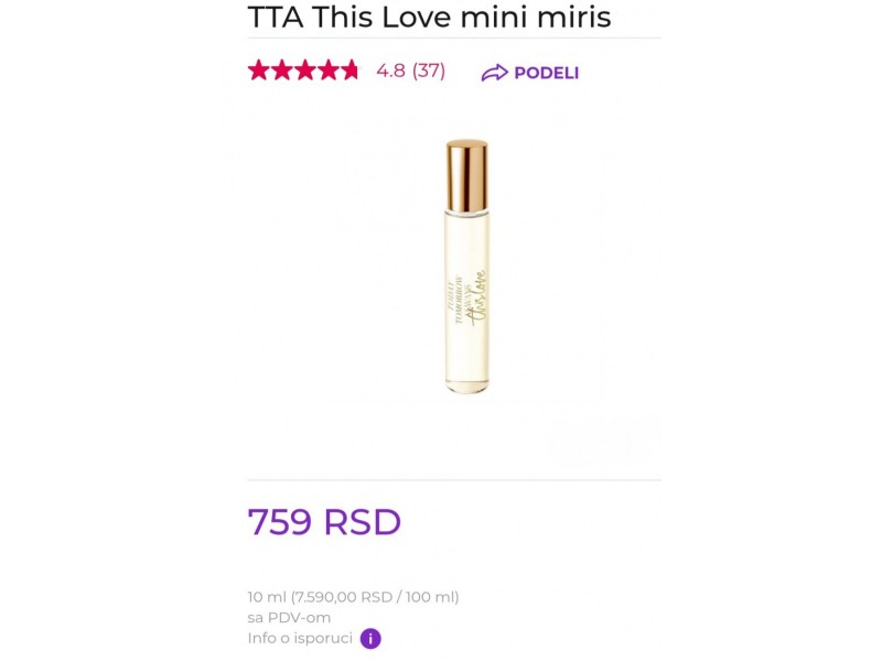 Avon TTA This Love mini miris (10ml)-novo