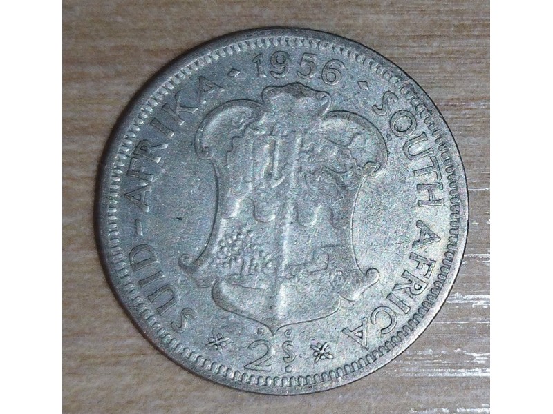 F86 2 silinga Juzna Afrika 1956 srebrnjak 11,31g srebro