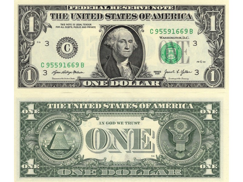USA Amerika 1 Dollar 2021 UNC, P-549 (C) Philadelphia