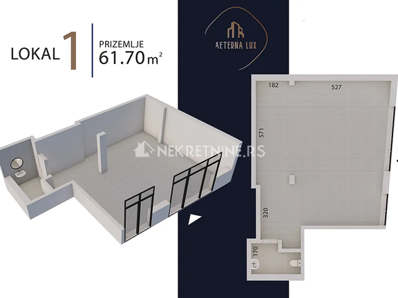 Novi Sad , Temerinski Put 51 ,Lokal - 61.7m2