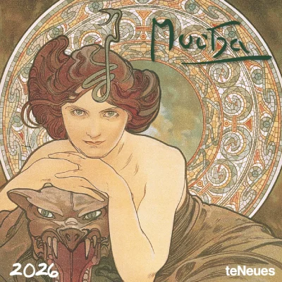 Zidni kalendar 2026 - Mucha, 30x30 cm