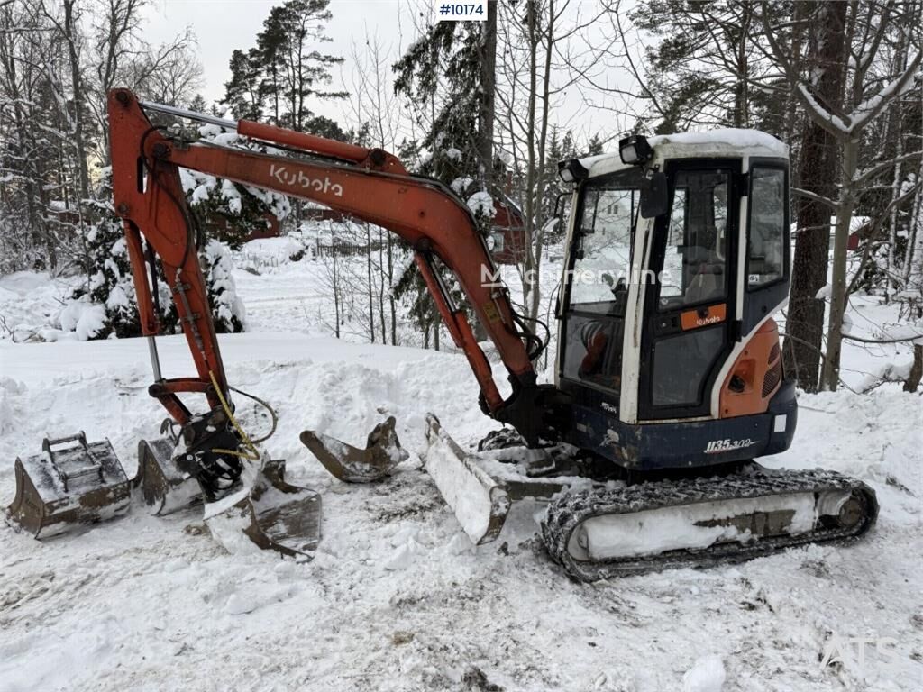 Kubota U35-3a2 excavator with attachments (VIDEO) mini bager