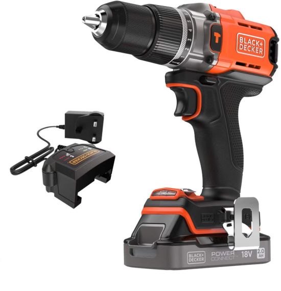 Black&Decker akumulatorska vibraciona bušilica - odvijač 18V; 1 x 2Ah (BCD383D1XC)