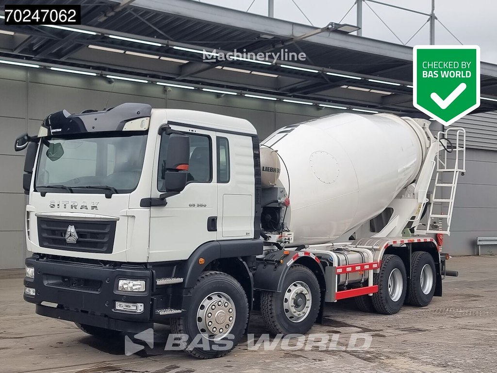 Novi Sitrak G5 350 8X4 8m3 Liebherr mixer Manual Steel Suspension kamion s mešalicom za beton