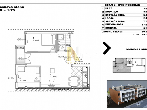 Uskoro useljiv 2.5 stan u izgradnji - bez provizije direktno od investitora