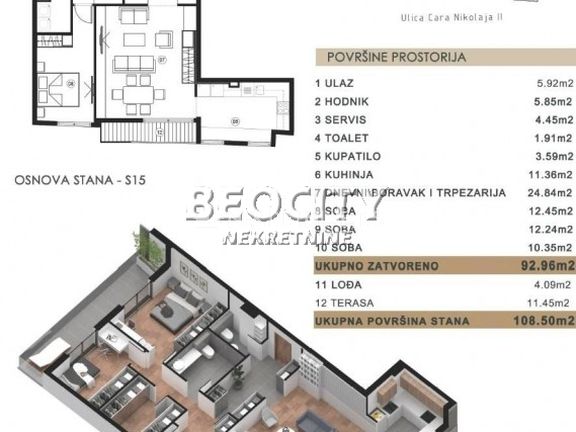 Vračar, Kalenić pijaca, , 4.0, 108m2, 499000EUR