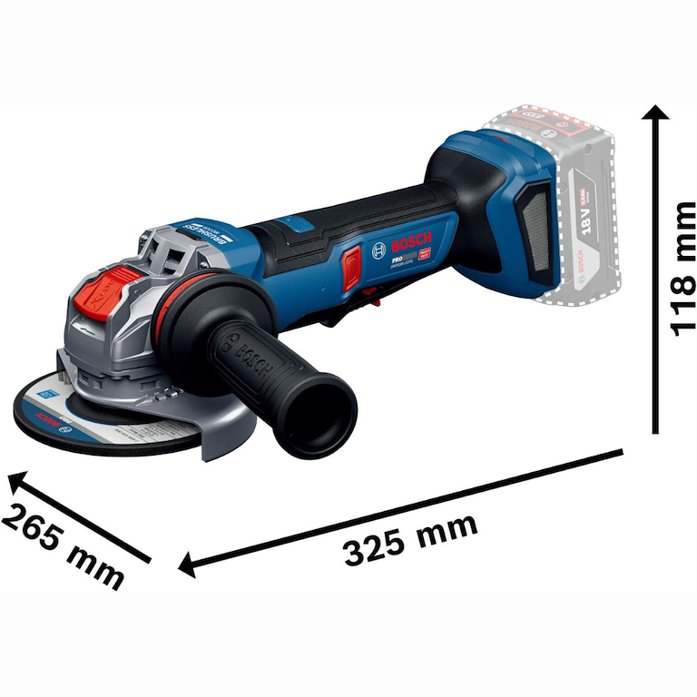 Bosch – Aku ugaona brusilica GWX 18V-11 PS Solo – 06019N4400