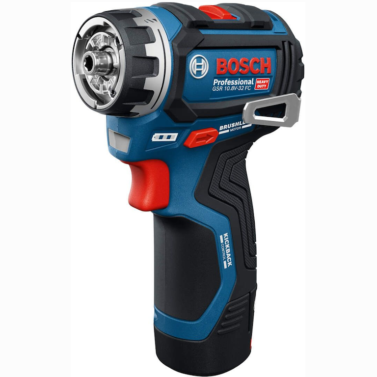 Bosch – Akumulatorska bušilica – odvrtač GSR 12V-32; 2×2,0Ah + set nastavaka + L-BOXX – 06019N7101
