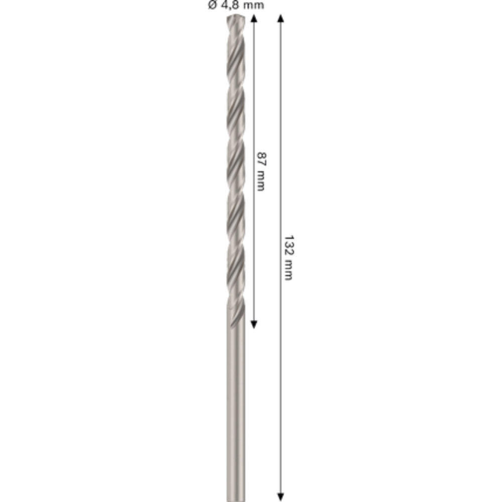 Bosch – PRO METAL HSS-G spiralna burgija za metal, 4,8 × 87 × 132 mm – 2608577687