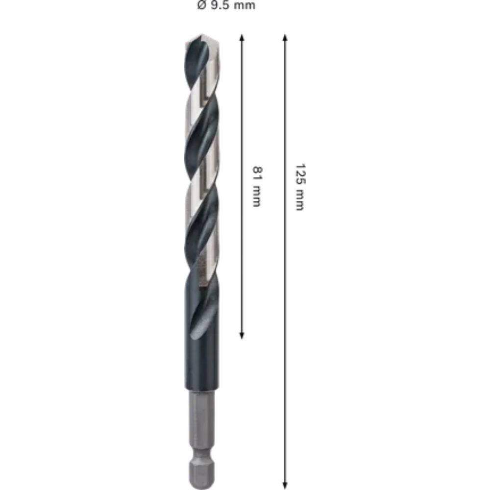 Bosch – PRO METAL HSS-G udarna spiralna burgija za metal, 9,5 × 81 × 125 mm – 2608577583