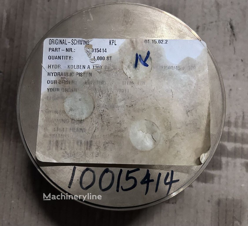 HYDRAULIC PISTON Schwing 10015414 10150725 10165035 10164040 10100486 10182526