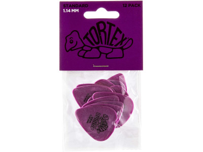 Jim Dunlop 418P114 TORTEX STANDARD PICK 1.14MM 12-pack