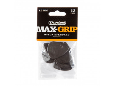 Jim Dunlop 449P100 MAX-GRIP NYLON STANDARD PICK 1.0MM 12-pack