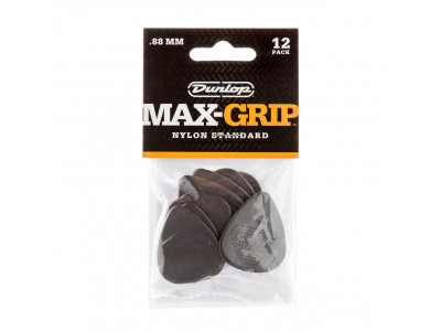 Jim Dunlop 449P088 MAX-GRIP NYLON STANDARD PICK .88MM 12-pack