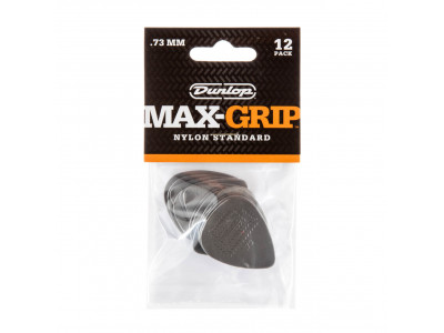 Jim Dunlop 449P073 MAX-GRIP NYLON STANDARD PICK .73MM 12-pack