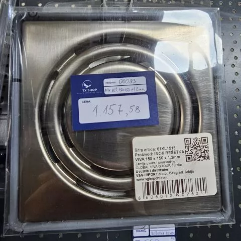 INOX REŠETKA ZA KUPATILO 150X150