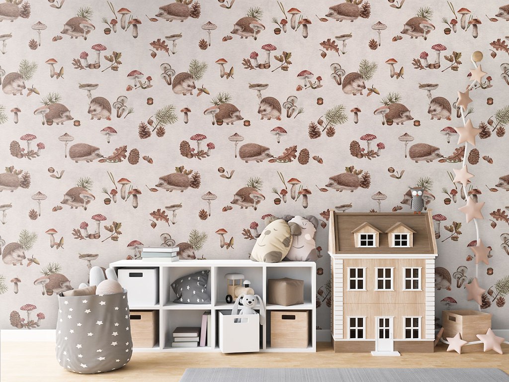 Happy Hedgehog White – Mural