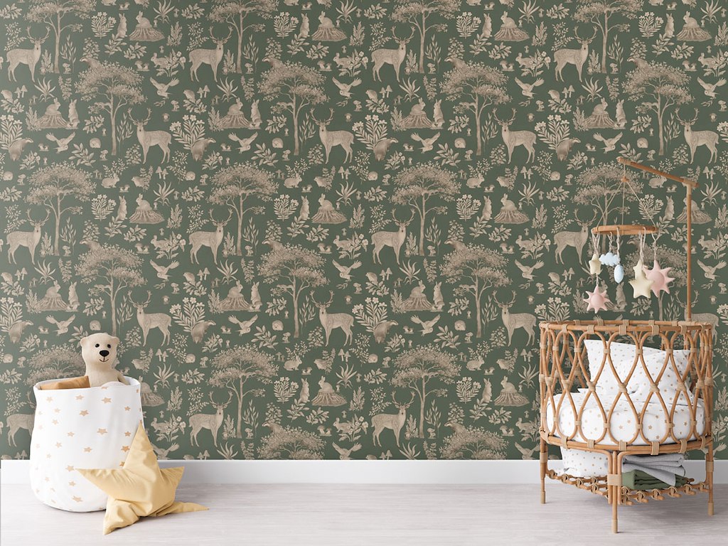 Fantastic Forest Vintage Green – Mural