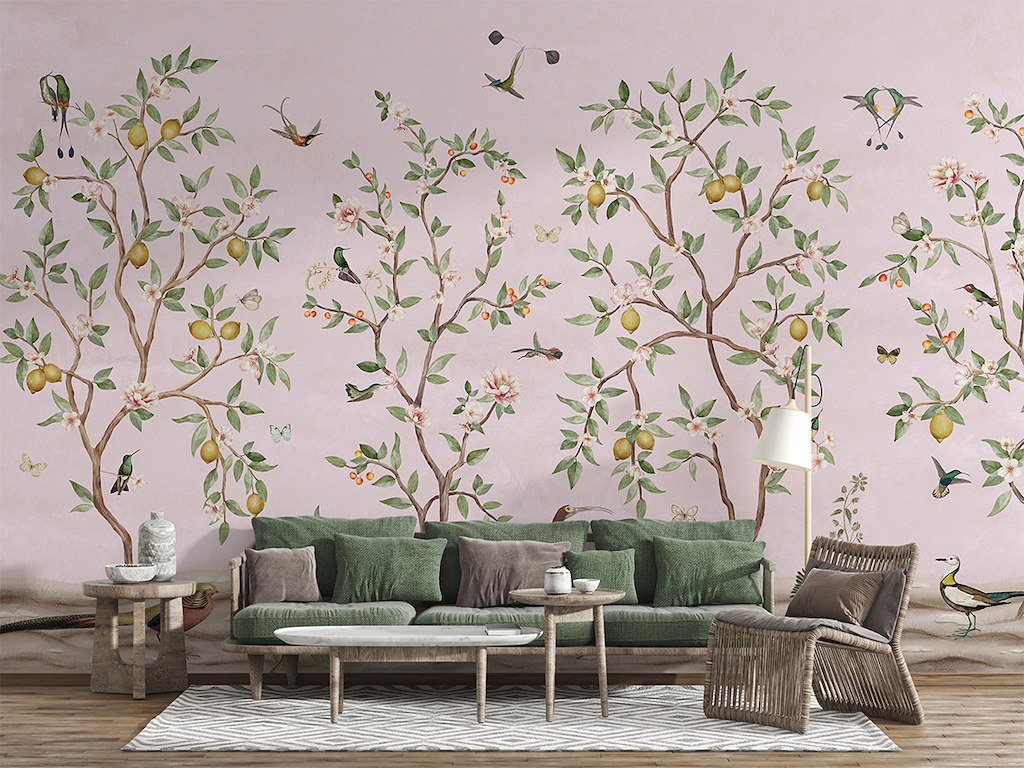 Lemon Tree Chinoiserie – Pink