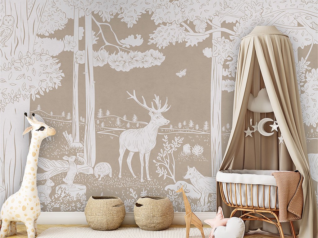 Monochrome Forest Brown – Mural