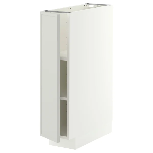 Podni element s policama, bela/Aspudden svetlosiva, 20x60 cm
