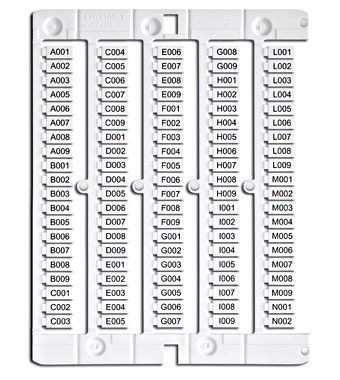 Terminal label 8x5mm, white, for IK1/IK2 ​​terminals
for SmartPrintPlus thermal transfer printer, 1 piece = 1 plate with 100 terminal labels