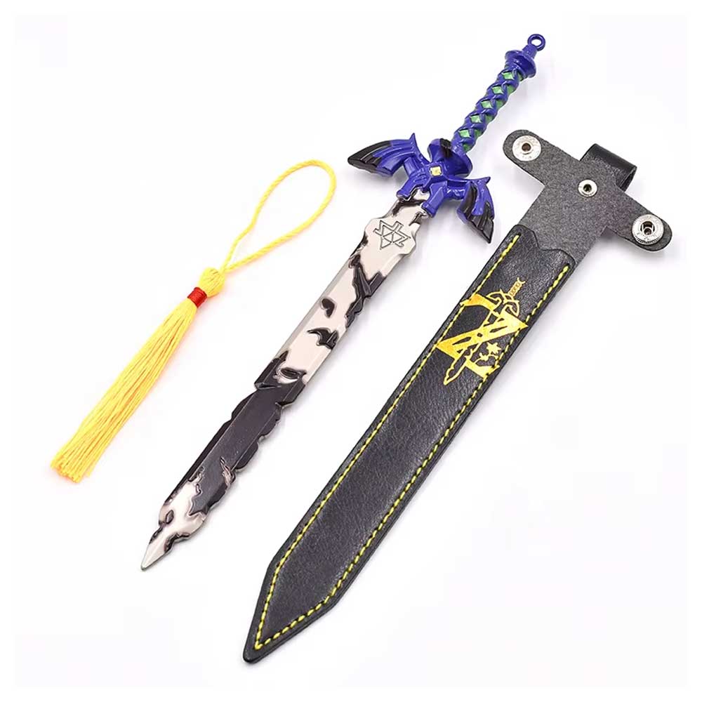 Sword Keychain - Legend of Zelda - Master Sword w Leather Sheath