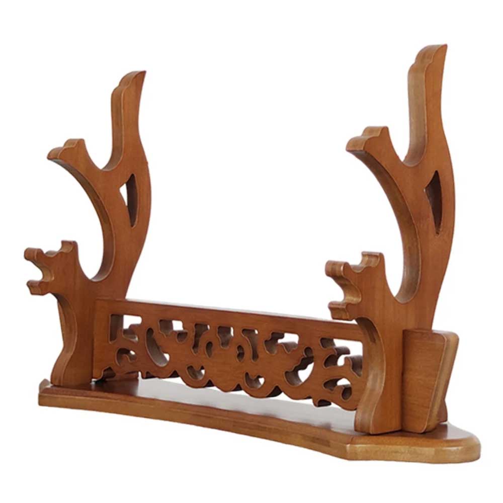 Sword Stand - Bamboo Brown Ornament M