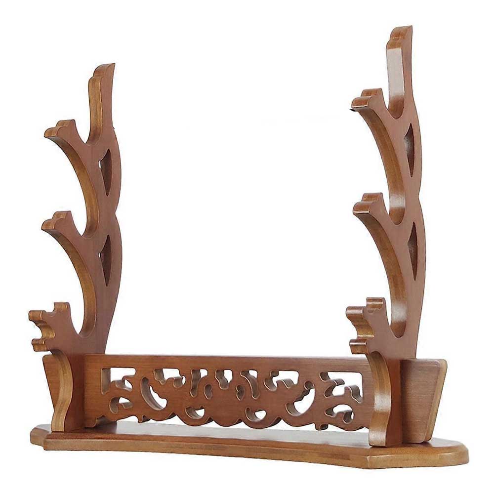 Sword Stand - Bamboo Brown Ornament L