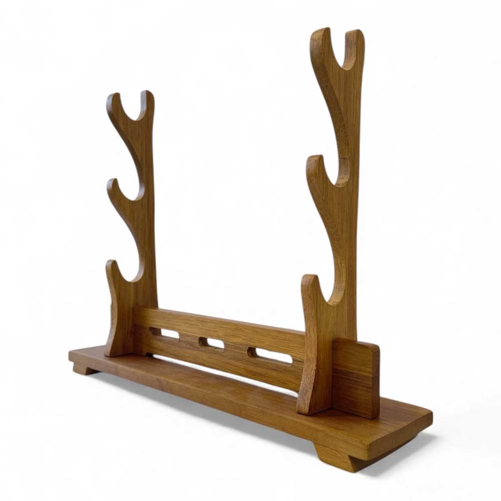 Sword Stand - Solid Wood Brown L
