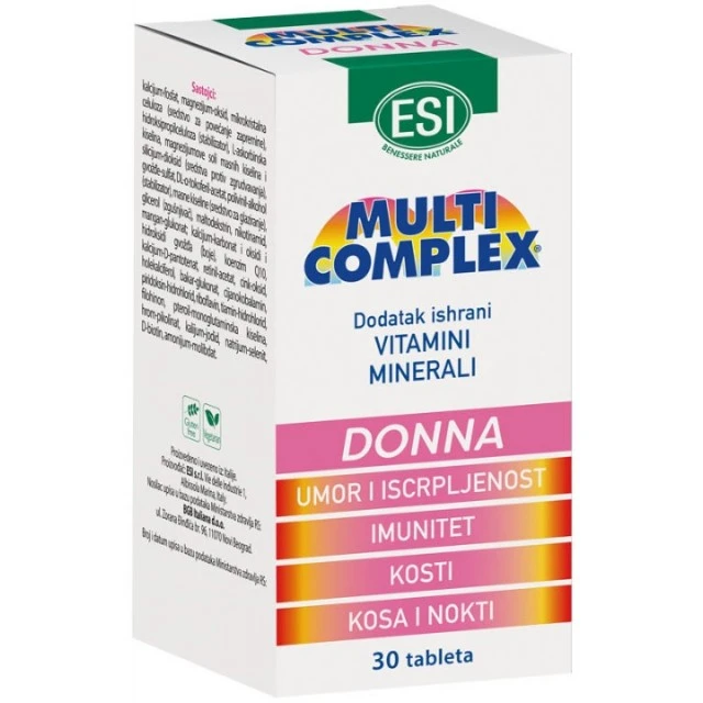 MULTI COMPLEX DONNA TBL A 30
Opis
INFORMACIJE
NALOG
SERVIS
KORISNI LINKOVI