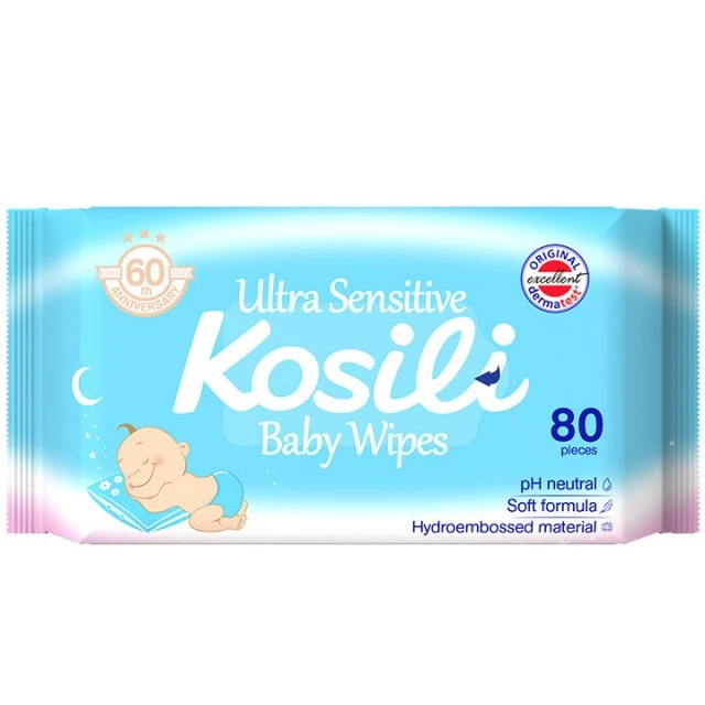 KOSILI VLAŽNE MARAMICE 80 KOMADA SENSITIV PLAVE