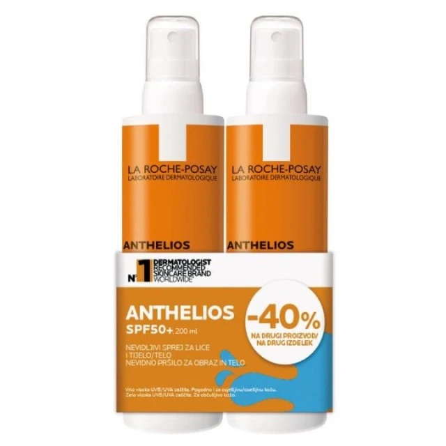 LA ROCHE-POSAY PROMO ANTHELIOS NEVIDLJIVI SPREJ ZA ZAŠTITU OD SUNCA ZA OSETLJIVU KOŽU SPF50+ DUO 200ML + 200ML
Opis
INFORMACIJE
NALOG
SERVIS
KORISNI LINKOVI