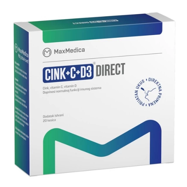 MAXMED CINK + VITAMIN C + VITAMIN D DIRECT KESICE A20
Opis
INFORMACIJE
NALOG
SERVIS
KORISNI LINKOVI
