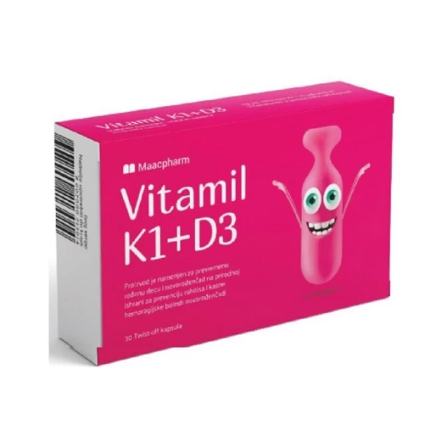 VITAMIL K1+D3 TWIST-OFF KAPSULE A30
Opis
INFORMACIJE
NALOG
SERVIS
KORISNI LINKOVI