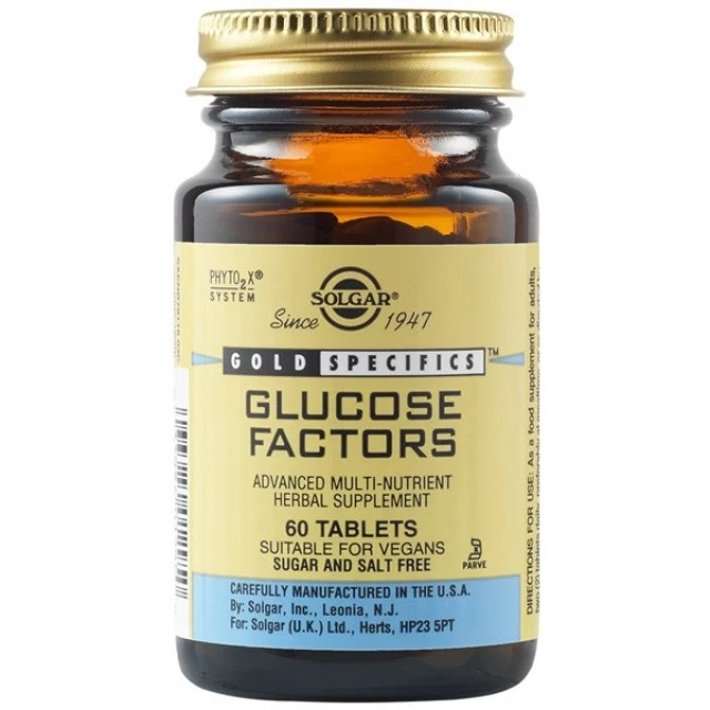 SOLGAR GLUCOSE FACTORS TABLETE A60