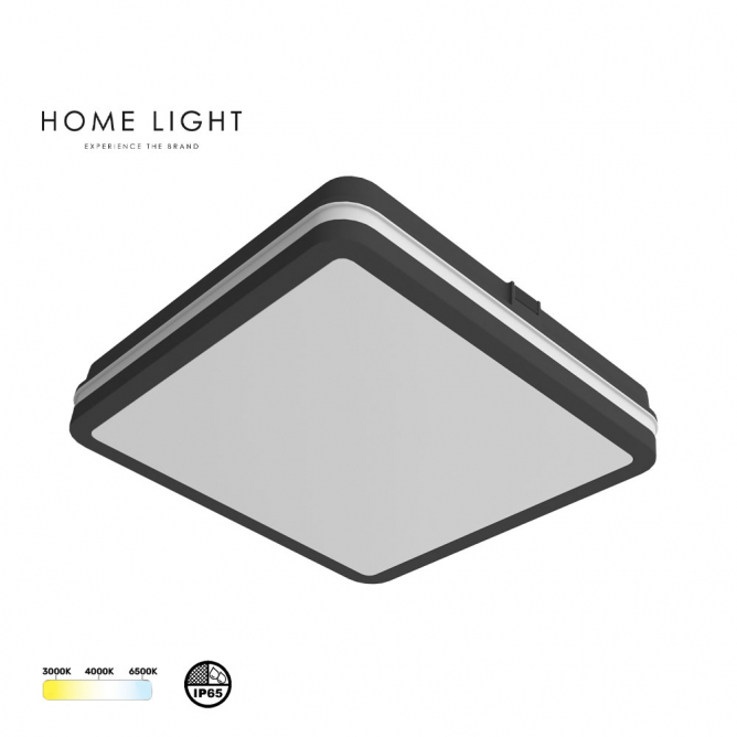 1 LED PLAFONJERA NORA 18W CCT CRNA IP65 250327