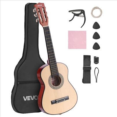 Klasicna drvena gitara 780mm set za pocetnike decu