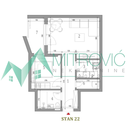 Dvosoban stan na prodaju, 45m2, 101.065€