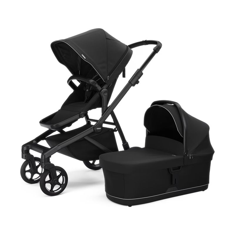 THULE Sleek 2 set dečija kolica i kolevka - black