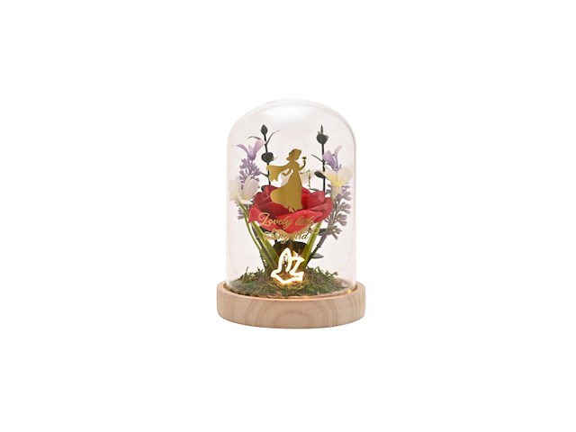 Stona dekoracija - Disney, Pastel Princess Floral, Snow White, In A Cloche With Neon Light