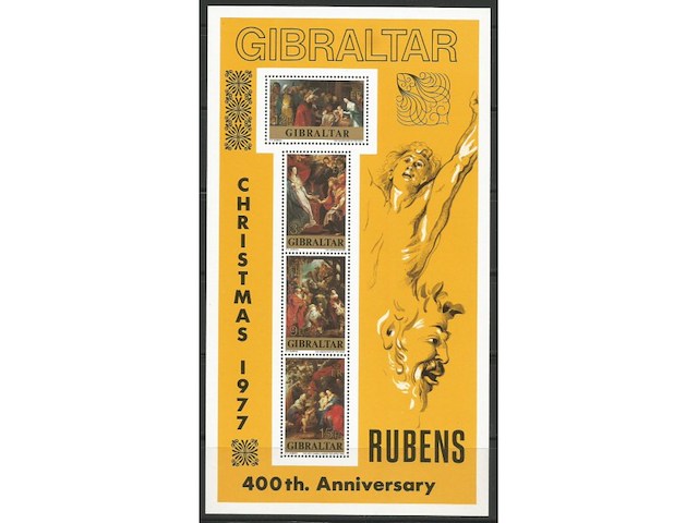 Gibraltar,400 god rođenja-P.P.Rubens 1977.,blok,čisto