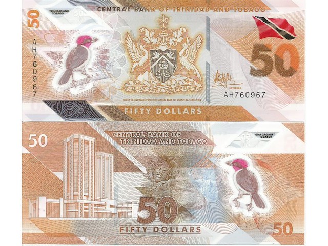 TRINIDAD and TOBAGO 50 dollars 2020. UNC Polimer