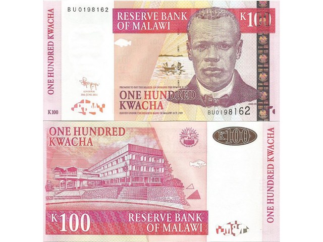 MALAWI 100 kwacha 2011. UNC