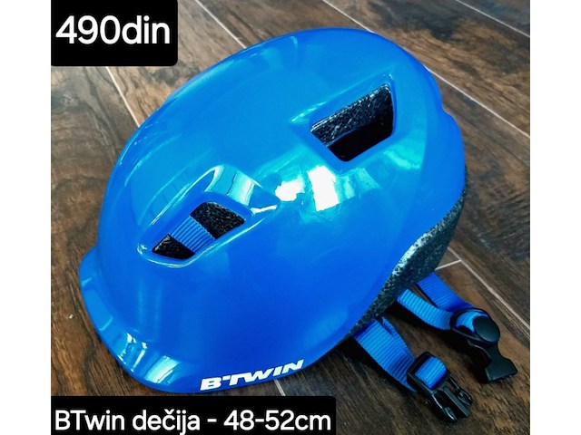 BTwin dečija kaciga bicikl roleri trotinet 48 - 52cm