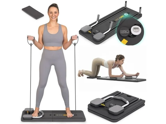 ModernHome Višenamenska pilates reformer daska sklopiva sa LCD ekranom GB-PL-01