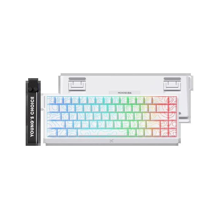 Gaming tastatura MCHOSE Ace 68 Hall Effect Magnetic Switch white topographic